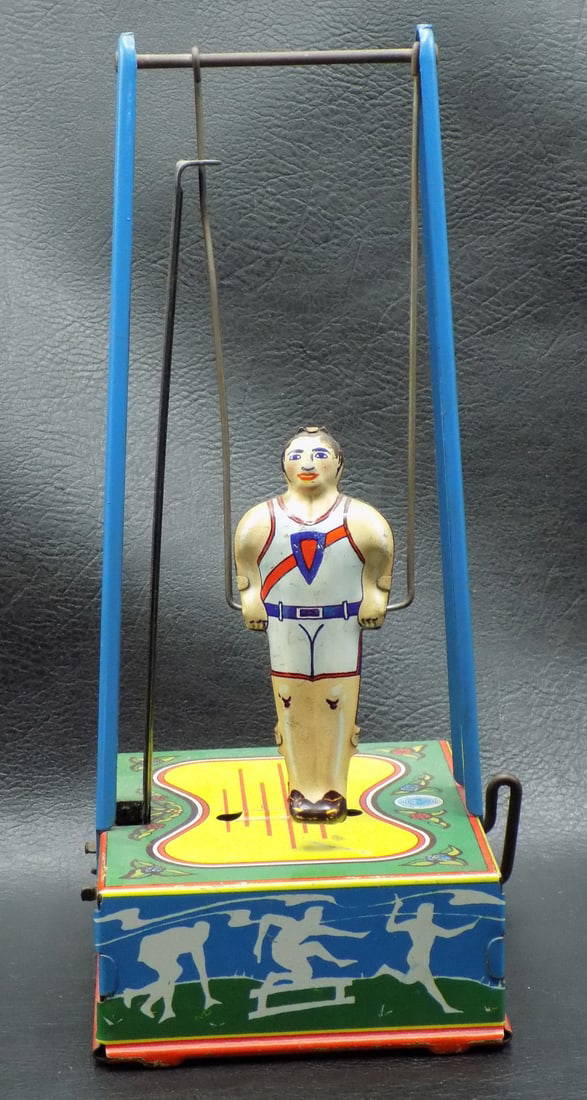 Vintage Tin Toy Key Wind Acrobat Wyandotte Toys Auction