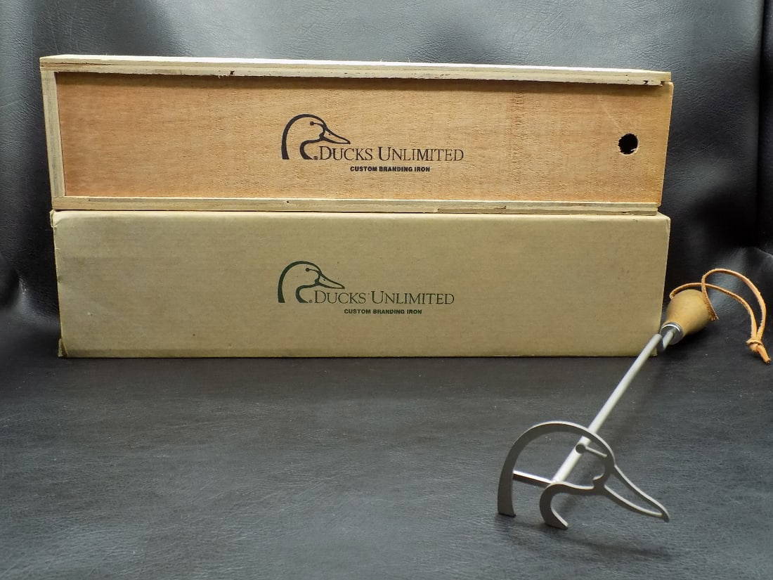 Custom Branding Iron For Ducks Unlimited In Original Boxes. Auction