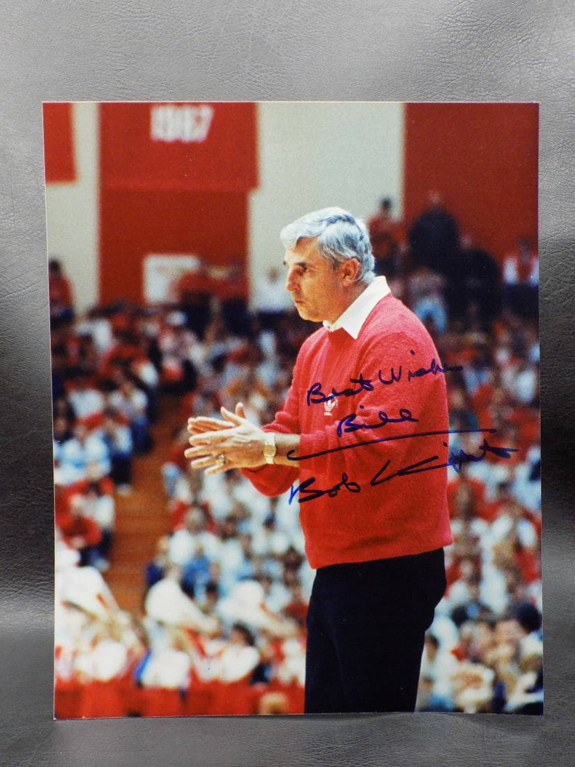 Photo Autograph By Bobby Knight Basketball Coach Of Indiana Auction