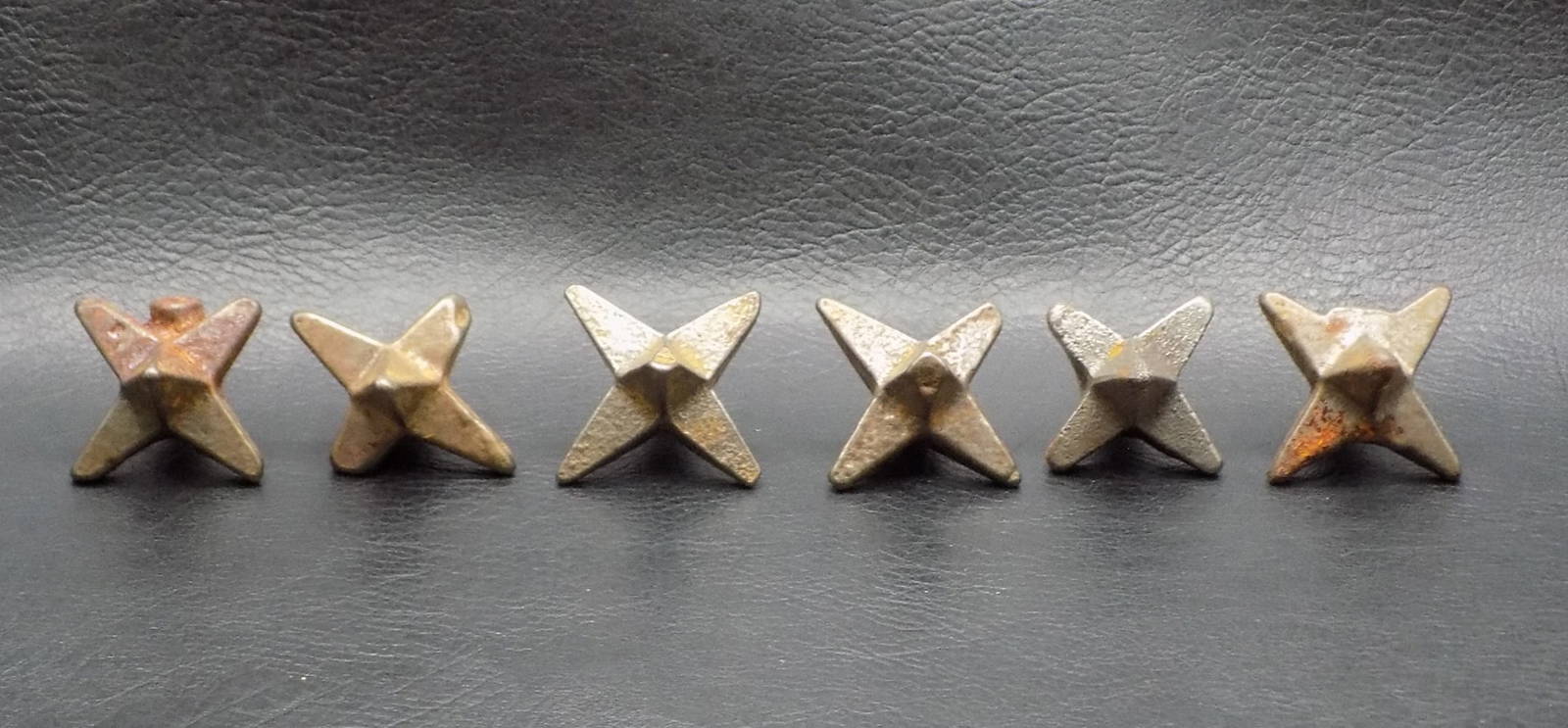Six Civil War Caltrops. Used To Hobble Horses. Auction
