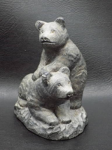 Inuit Bears. Wolf Sculptures Original. Made In Canada