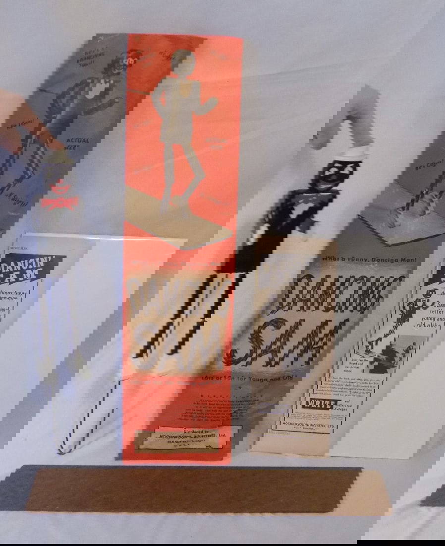 Vintage Black Americana Dancing Sam With Paper Container Auction