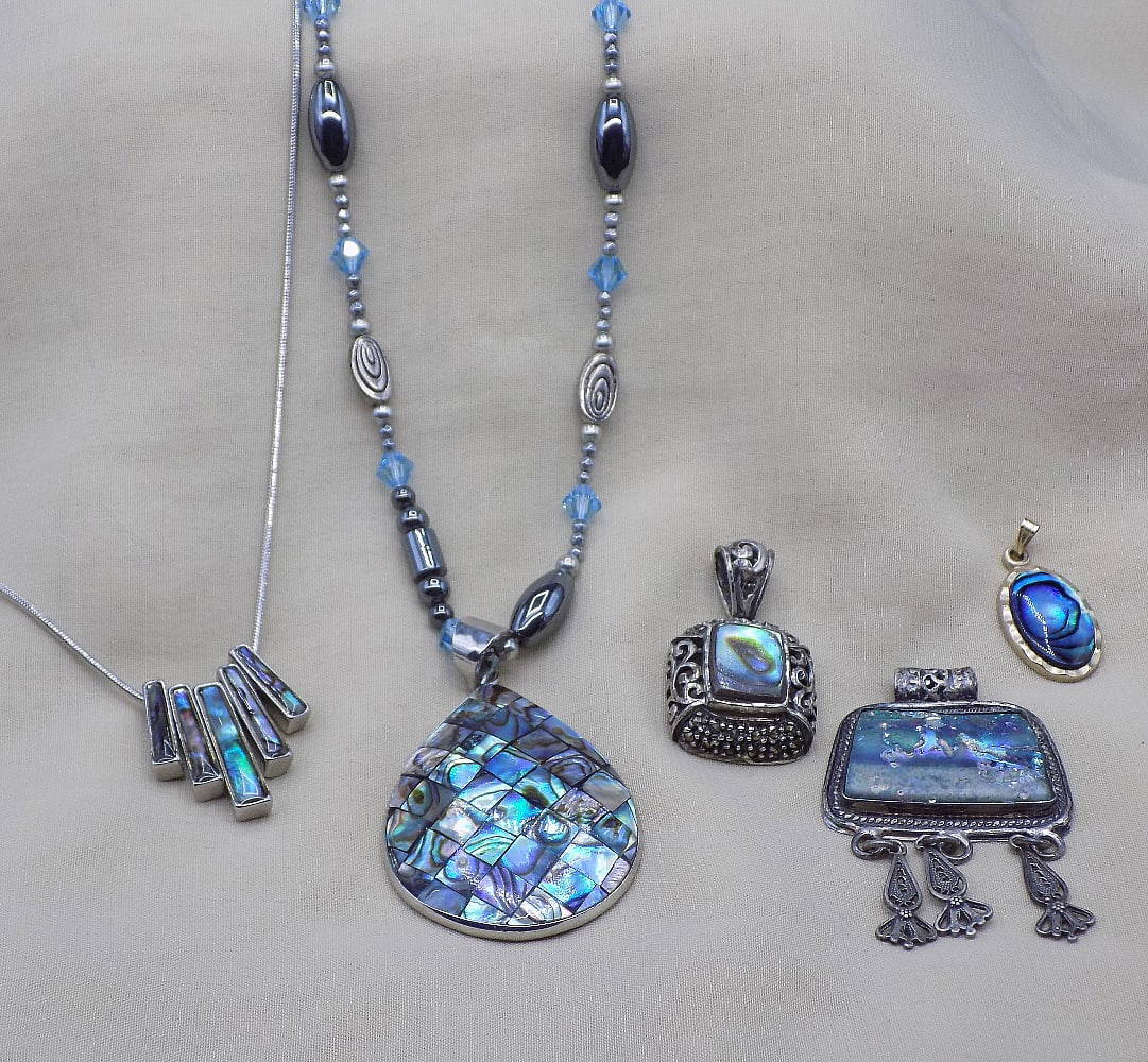 Vintage Sterling And Abalone Jewelry Collection Auction