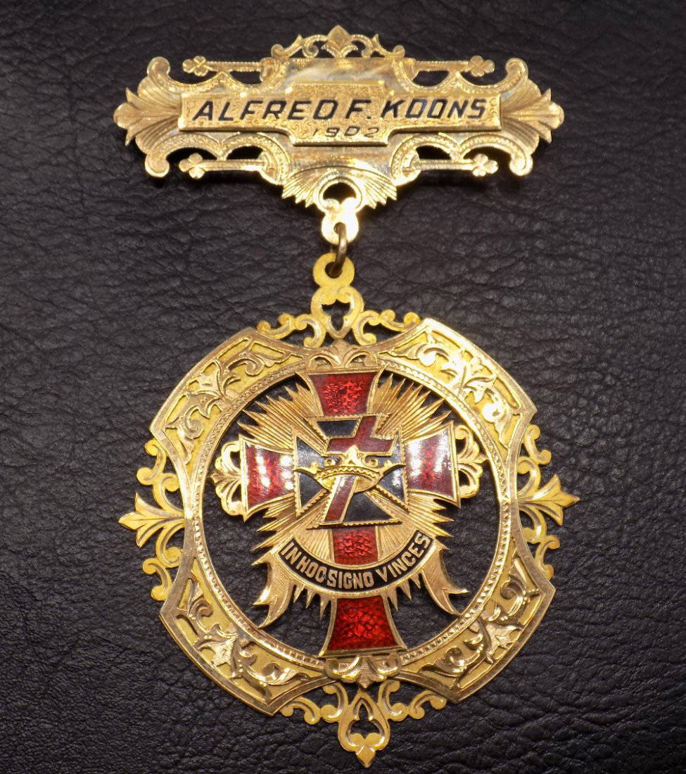 1902 Vintage 14k Gold Masonic Past Masters Medal Auction