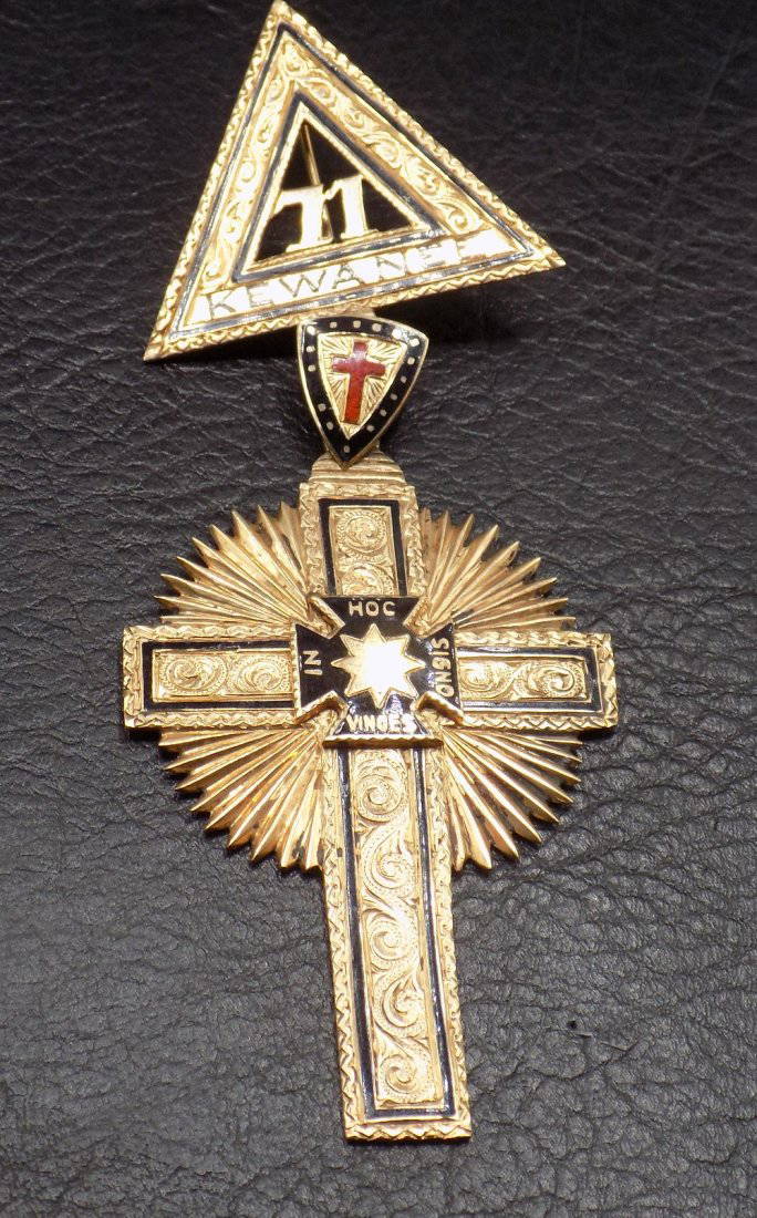 Vintage 10k Gold Masonic Past Masters Medal Auction