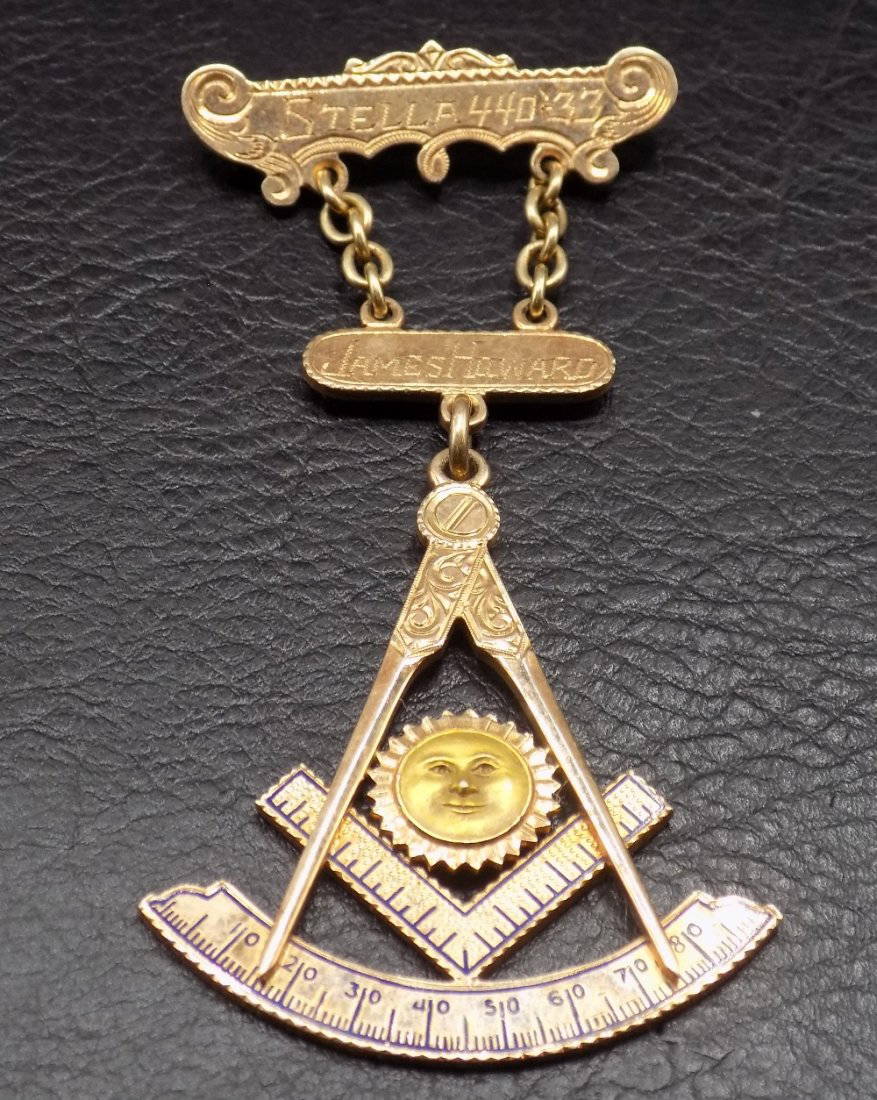 Vintage 10k Gold Masonic Past Masters Medal Auction