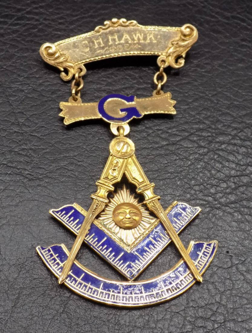 Vintage 10k Gold Masonic Past Masters Medal Auction