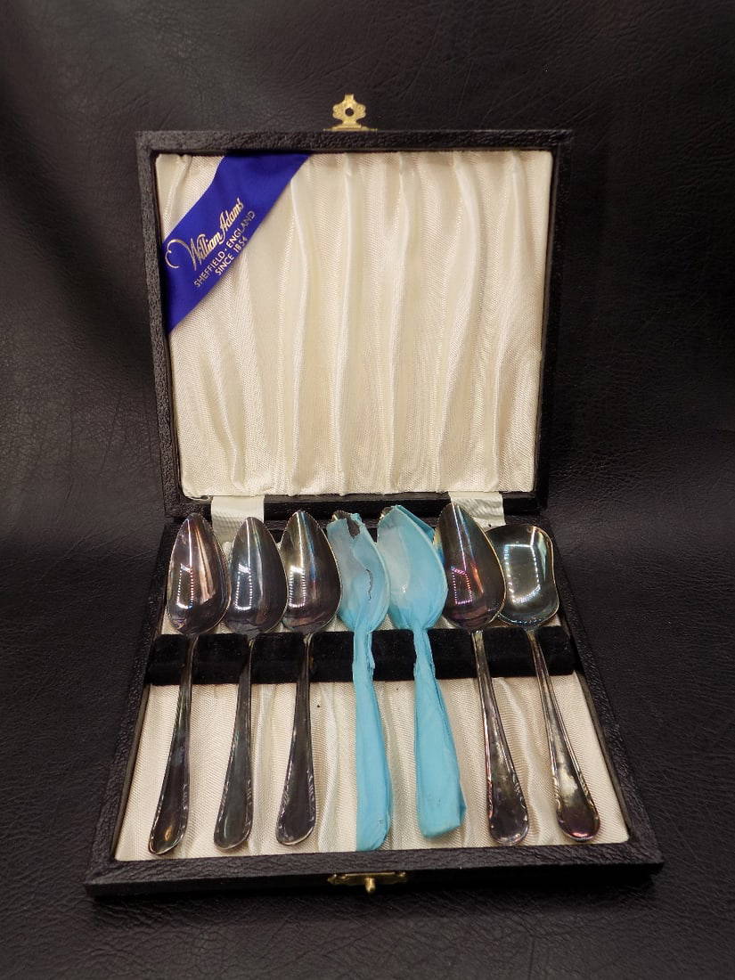 Vintage William Adams Sheffield England Spoons In Original Box Auction