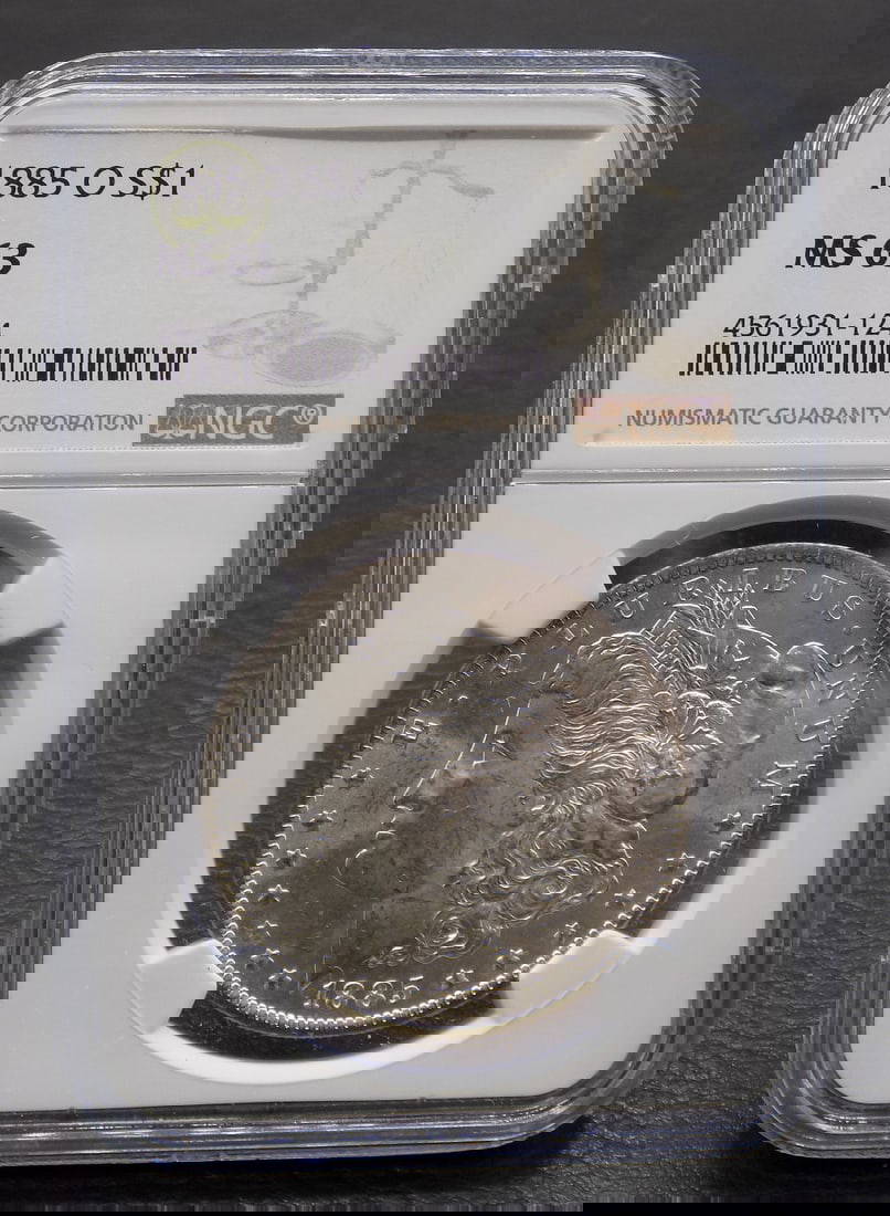 1885 O Uncirculated Ms63 Morgan Silver Dollar. Ngc Graded Auction