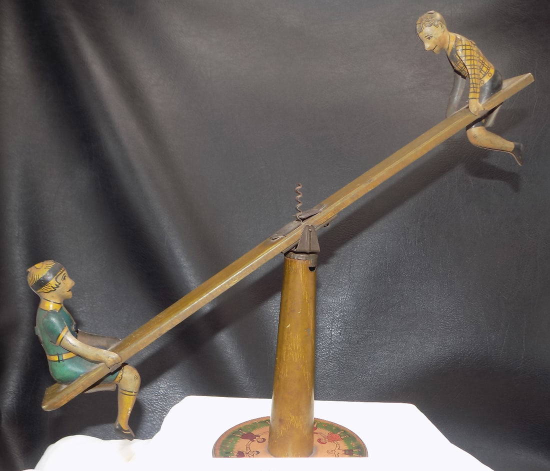 Rare Antique Tin Teeter Totter Toy Auction