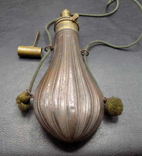 Antique Gun Powder Flask With Measuring Device