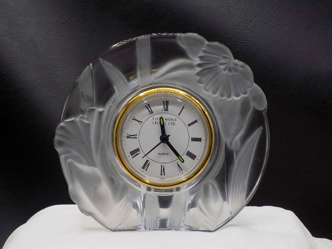 Vintage Fifth Avenue Crystal Clock Auction