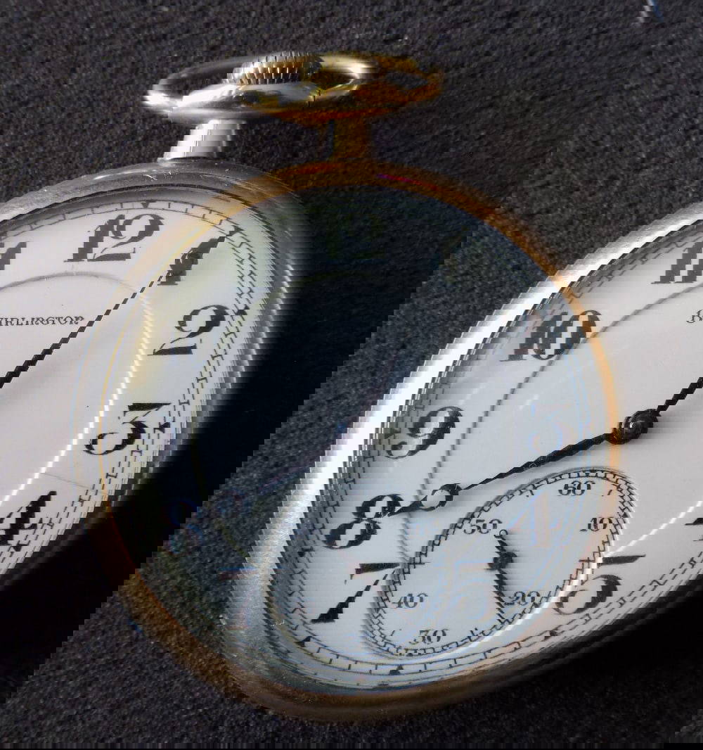 Antique Burlington 21 Jewel Railroad 14k Plated Pocket Watch Auction