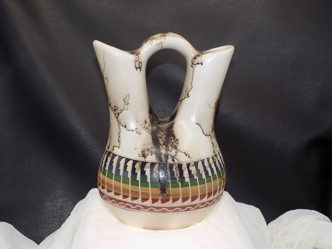 Vintage Artist Signed Native American Indian Wedding Vessel - Aug 03 ...