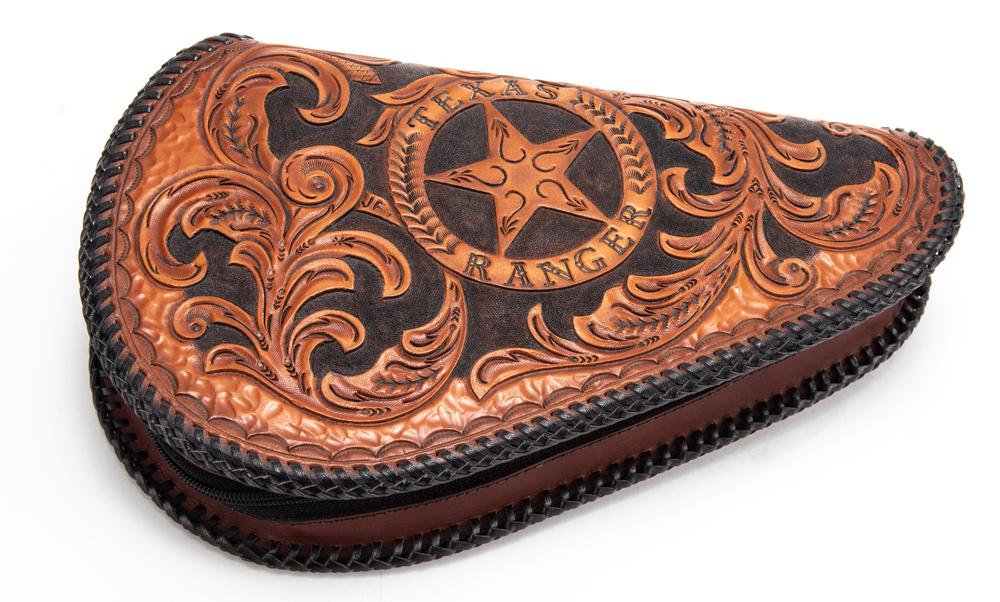 Fine Hand Tooled Leather, Texas Prison Made Gun Purse