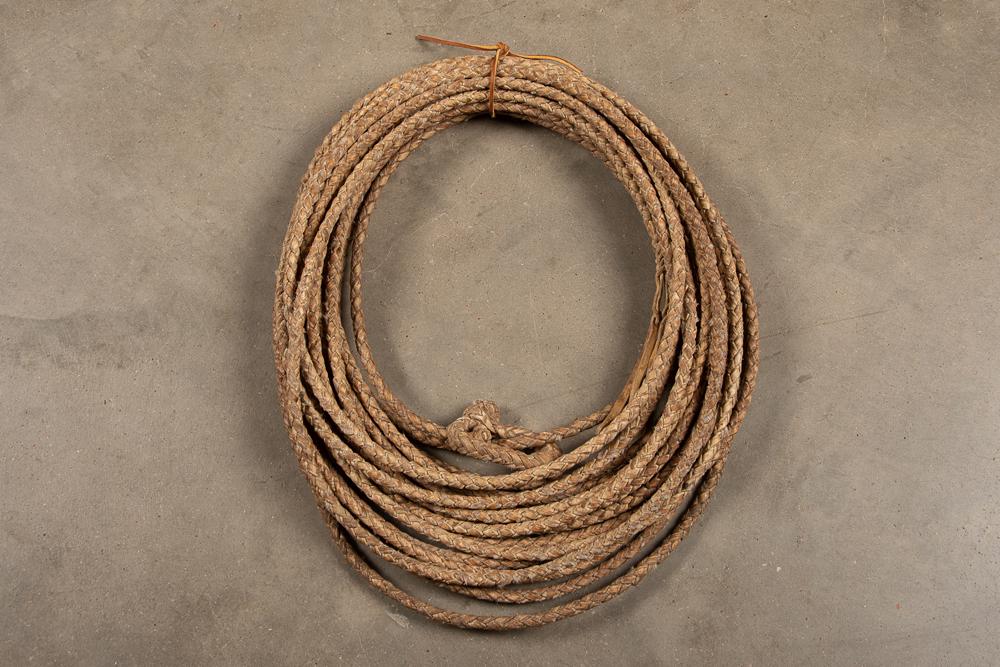 Unusual 65 Ft. Braided Rawhide Reata With Unusual And Very Desirable ...