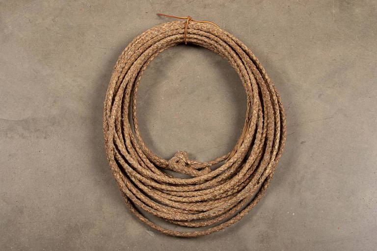 Unusual 65 Ft. Braided Rawhide Reata With Unusual And Very Desirable ...