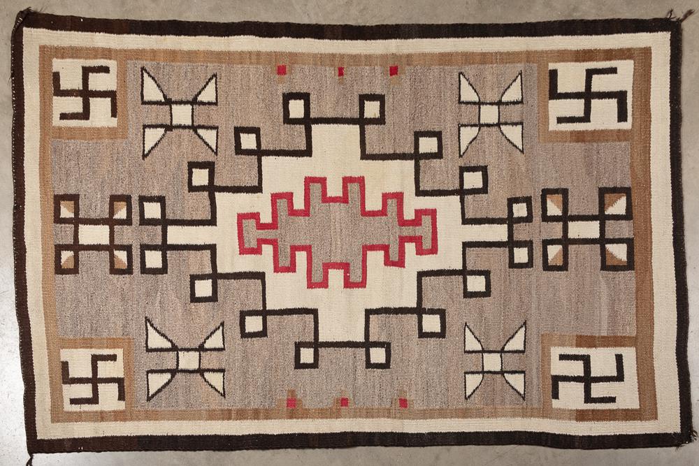 Vintage Native American Ganado Navajo Rug, measuring 68"x 44" with ...