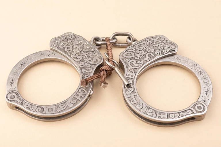 Fine Pair Of "colt" Marked Handcuffs, Fully Engraved With The Famous ...