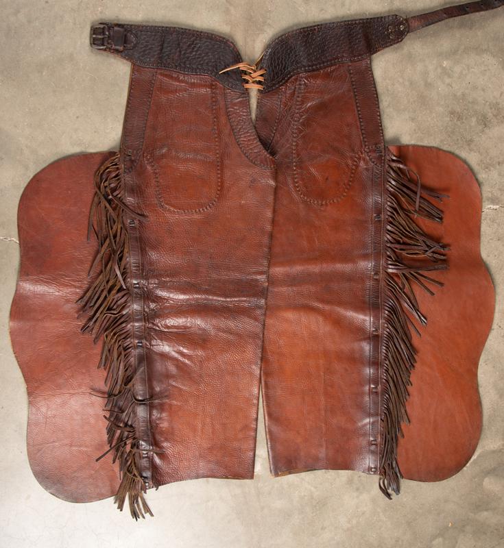 Pair Of Vintage Fringed, Step In Bat Wing Chaps, Circa 1915 1920s ...