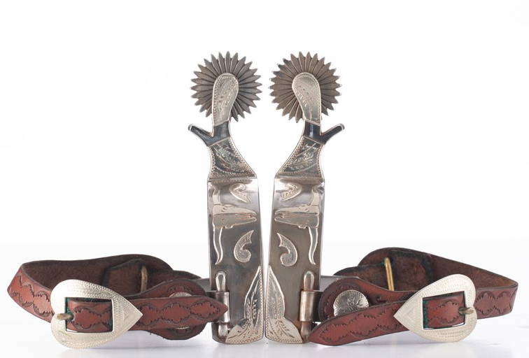Fine single mounted Spurs by the late Amarillo, Texas Bit and Spur ...
