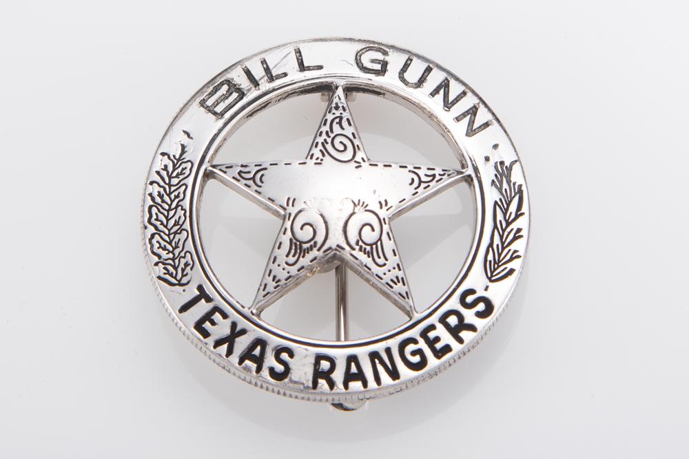 Authentic Texas Ranger Badge Once Belonging To Ranger Bill Gunn With A ...