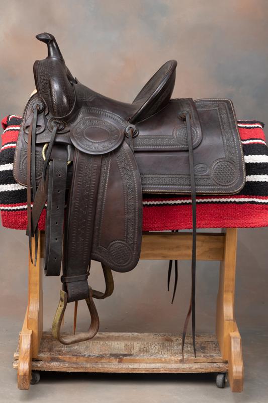 Fancy early tooled Saddle by "Marks Bros. Sadd. Co., Omaha, Neb" (1890 ...