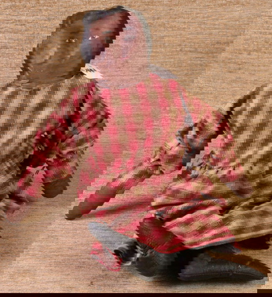 Handmade Sawdust Filled Canvas Mammy Doll, 19`` Lon