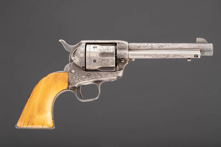 Historical Factory Engraved Colt Saa Revolver, Sn 343315 With Holster ...