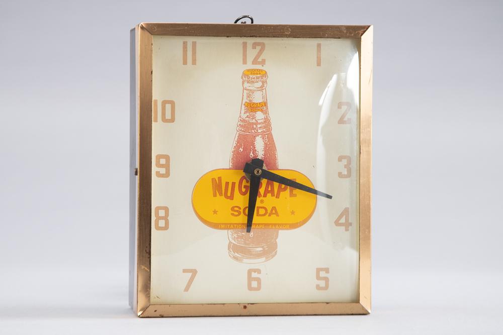 Vintage NU-Grape Soda Advertising Electric Clock in running condition ...