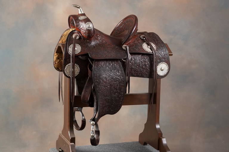 Fine Hamley Saddlery Custom Show Saddle. Sterling And Gold Mounted ...