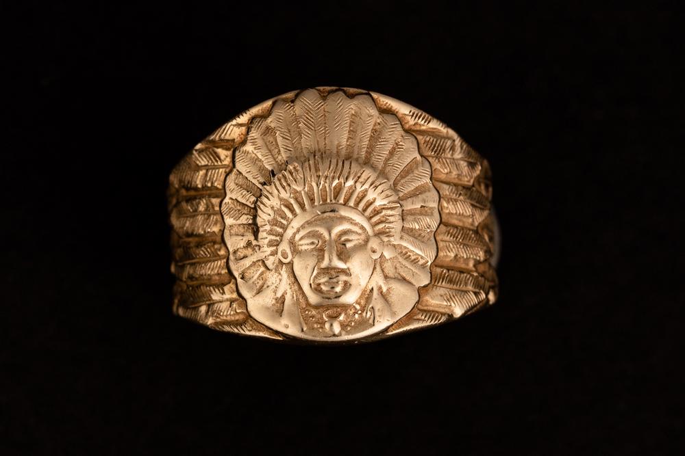 "e.h. Bohlin" Marked, Heavy "14kt" Gold Ring, With Raised Engraved ...