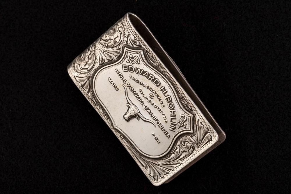 "e.h. Bohlin" Marked, Heavy Sterling Silver Money Clip, Hand Engraved ...