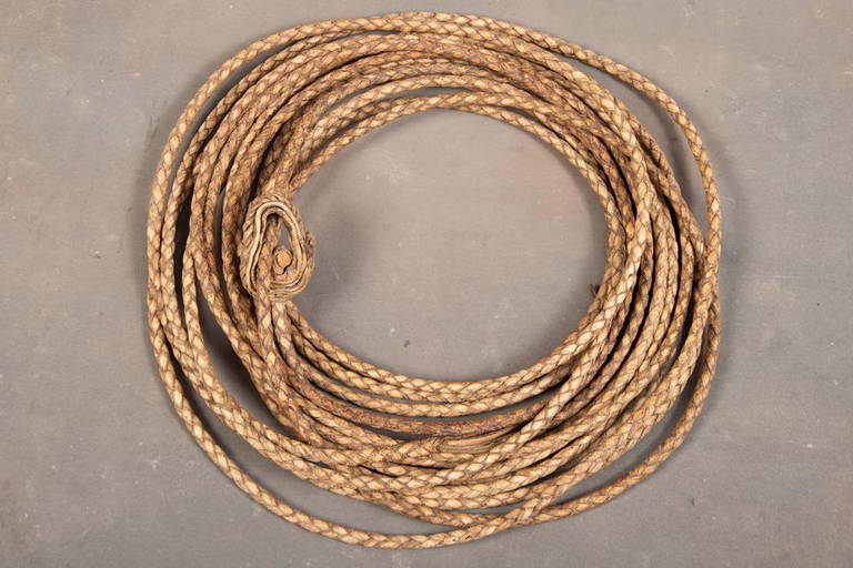 Nice Hand Braided 45 Ft. Reata With Rawhide Braided Hondo.