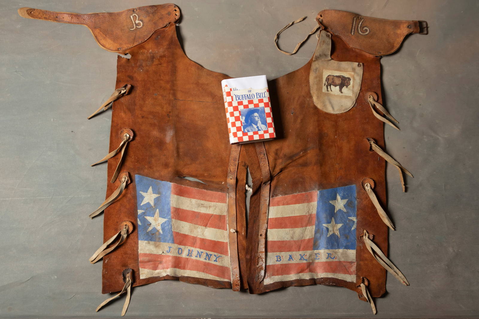 A Rare, One Of A Kind Pair Of Leather Wild West Chaps Once Belonging To ...