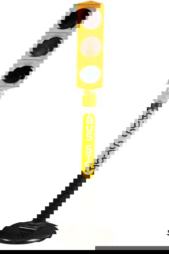 Vintage Three Way Stop Light Mounted On A Red Porcelain Base With ...