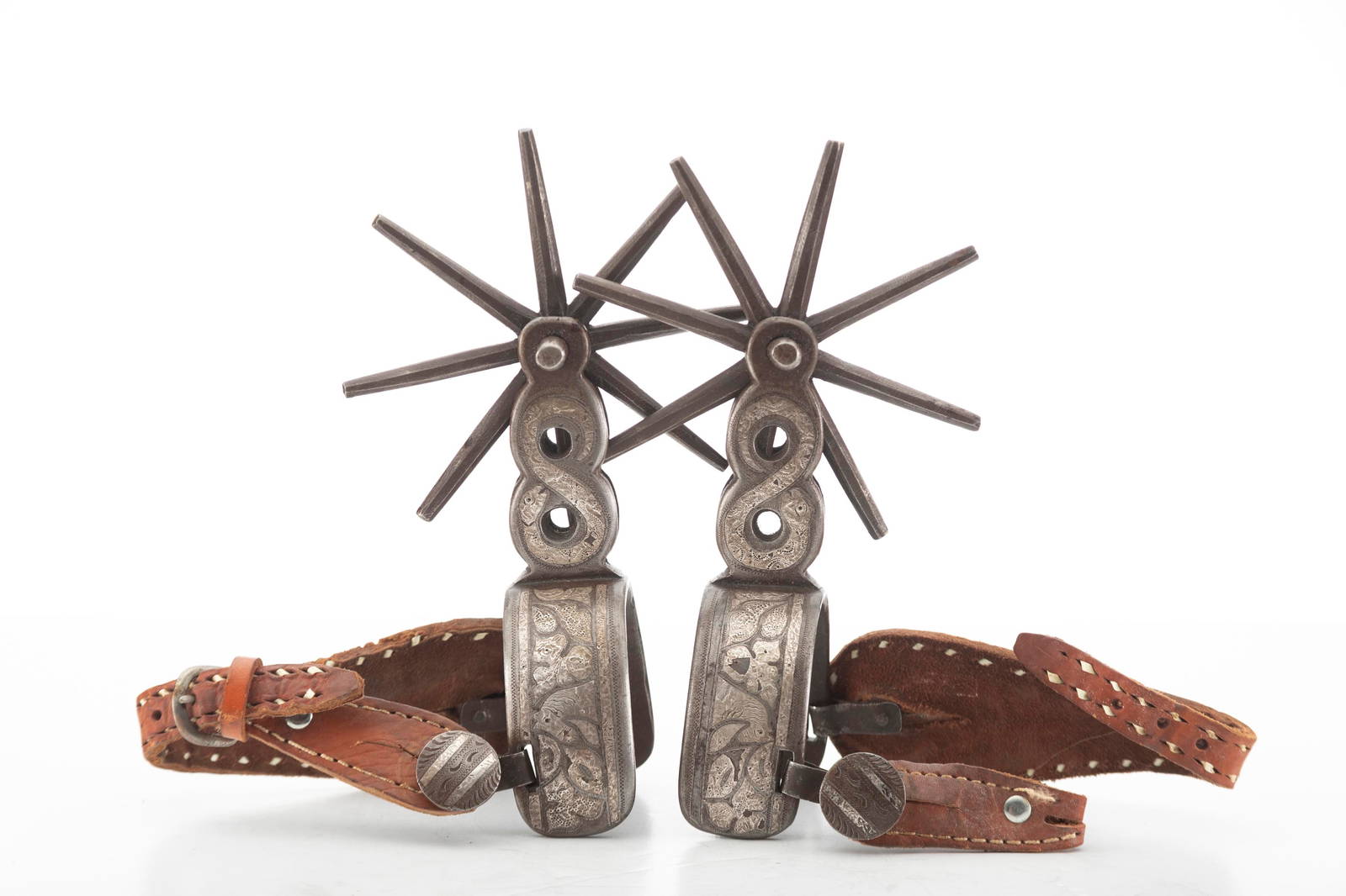 Incredible Pair Of Large Chihuahua Single Mounted Spurs With Hand ...