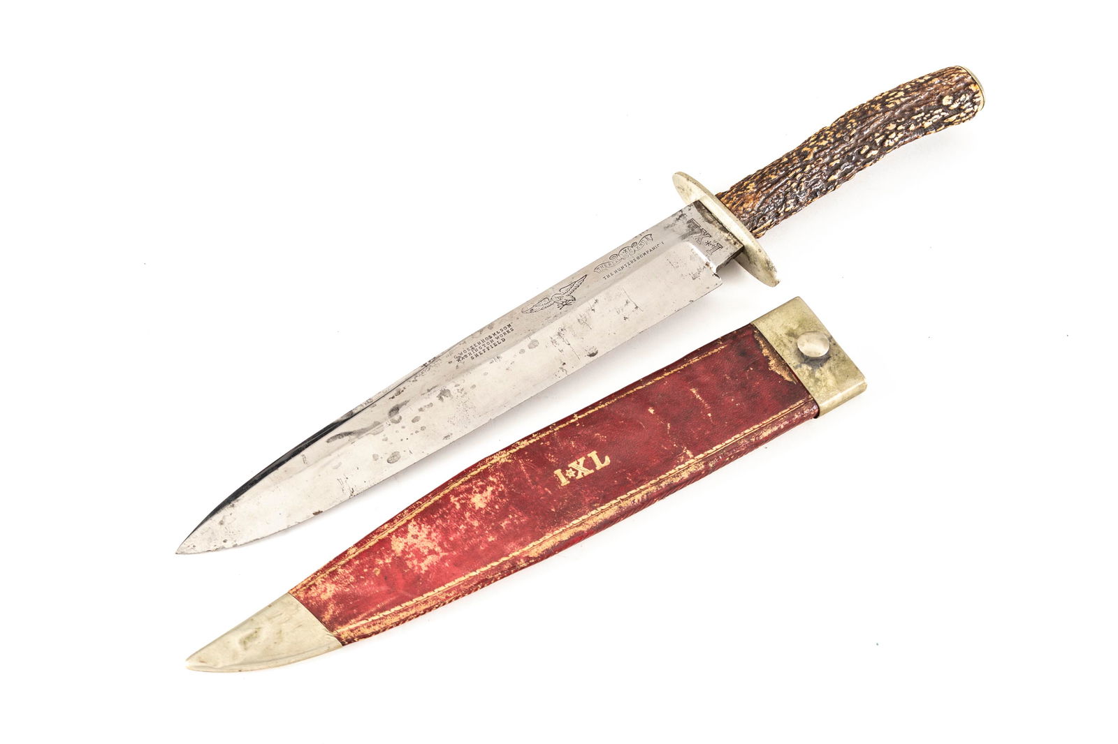 Antique Clip Point Bowie Knife, Ricasso Is Marked "i Xl", Blade Is ...