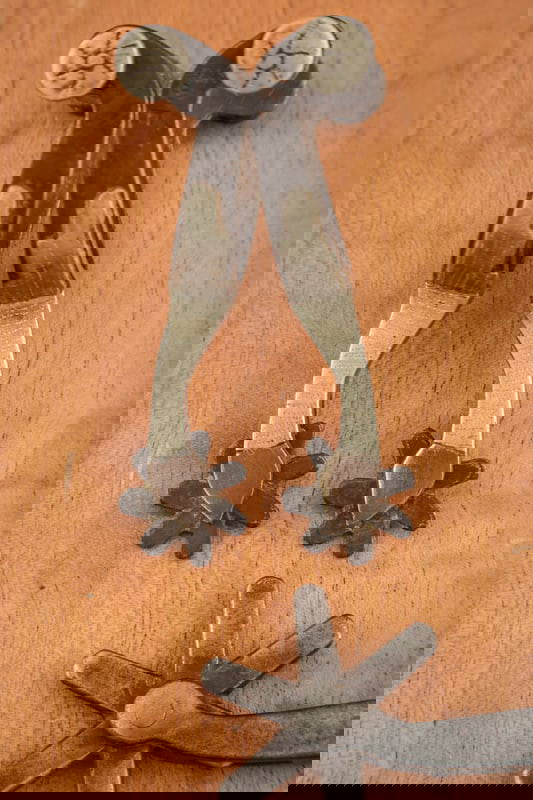 Pair Of "af" Marked Miniature Or Child's Single Mounted Spurs With ...