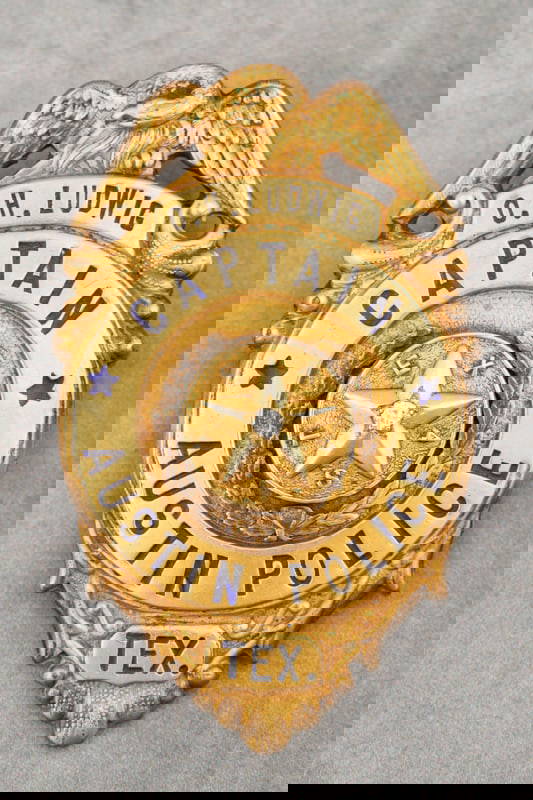 Vintage Gold Plate Shield Badge With Eagle Crest Marked "o.h. Ludwig ...