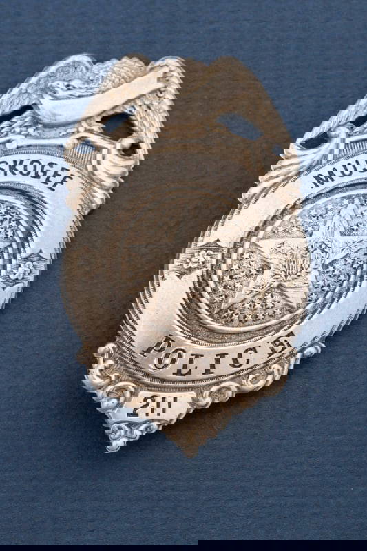 Beautiful Vintage Shield Badge With Eagle Crest Marked "muskogee ...