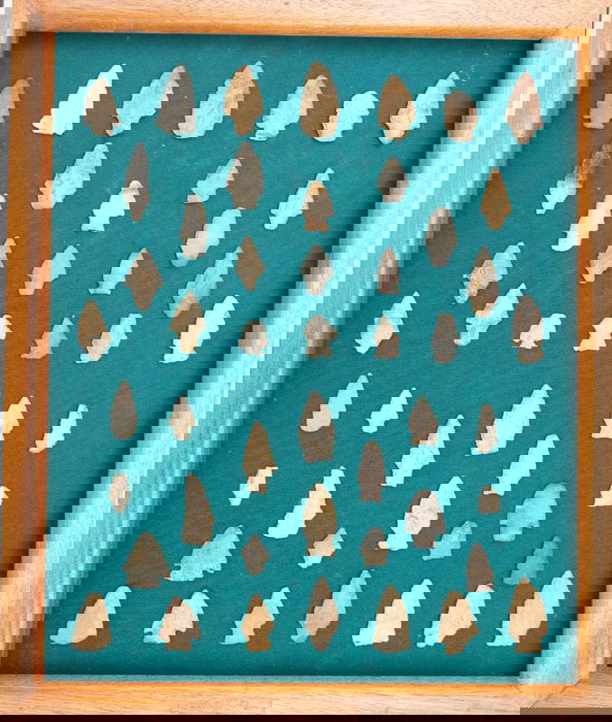 Wooden Open Front Display Case, Measures 20" X 24", With A Collection ...