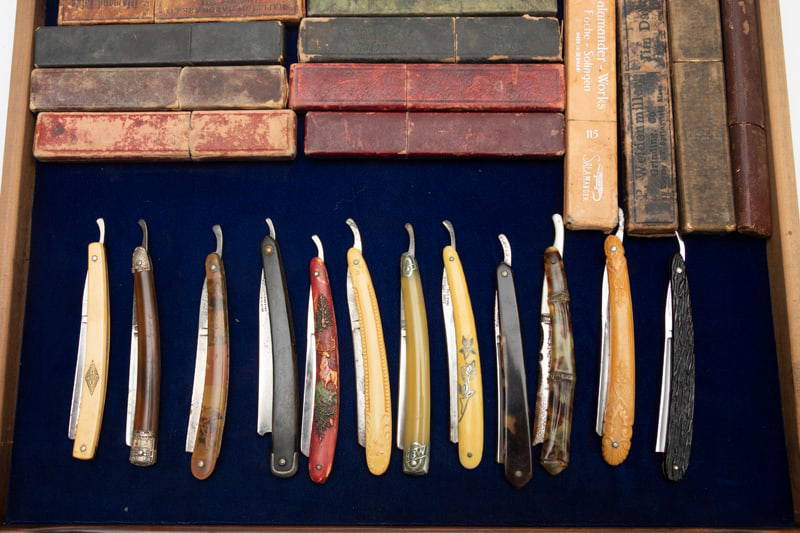This Lot Consists Of 12 Vintage Straight Razors, Most Made In Germany ...