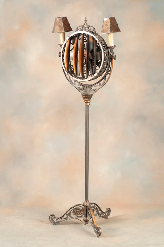 Antique Cast Iron Parlor Fan Made By Luminaire, The Cincinati Victor Co ...