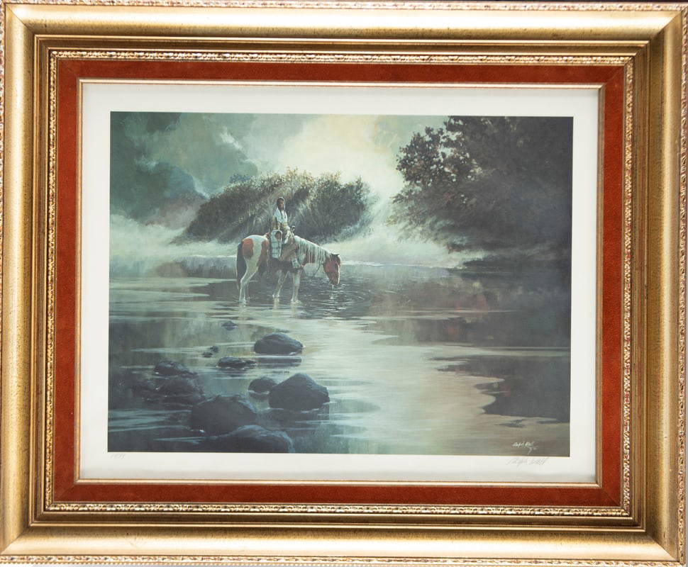 Framed Print By Texas Artist Ralph Wall (1932-2009), Hand Signed At ...