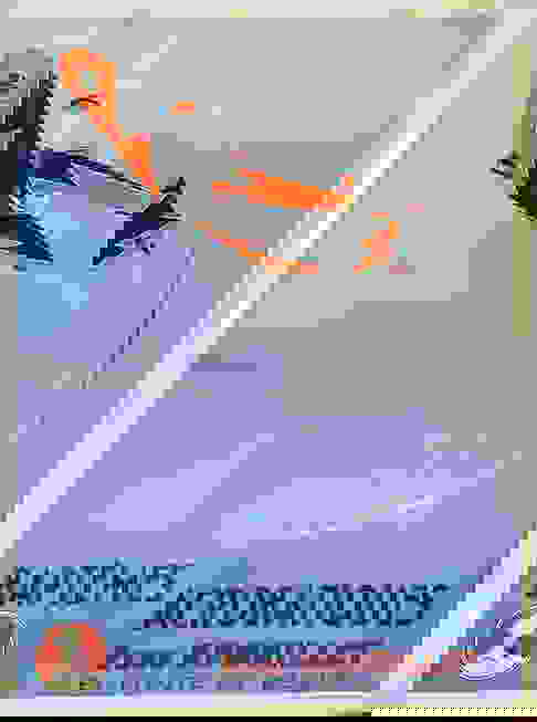 Extremely Rare 1937 French Air Show Poster On Canvas By George Hamm Auction