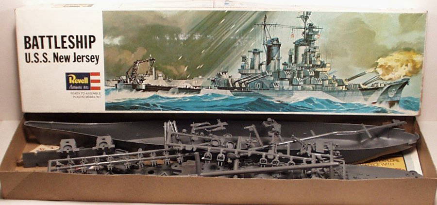 1969 Revell Battleship Uss New Jersey Model Kit #h 349,