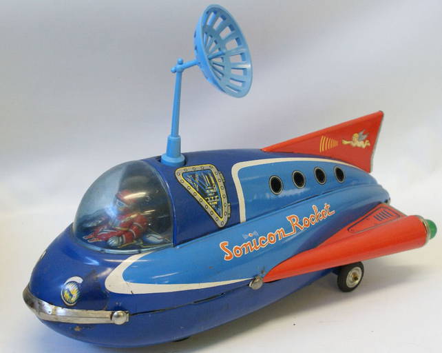 Vintage 60's Masudaya Japan Sonicon Rocket Space Toy (5