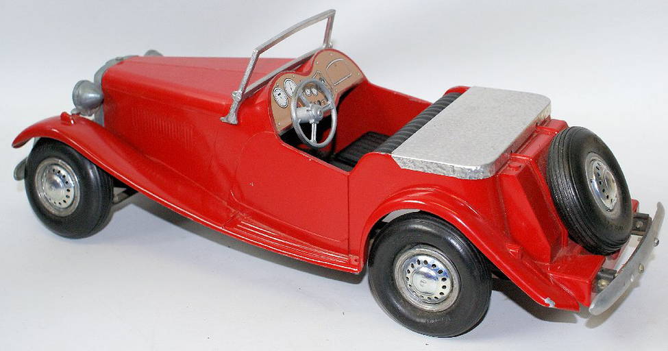 Vintage Doepke Mg Roadster Convertible Diecast Metal