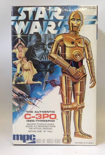 Vintage 1977 Star Wars Authentic C 3po Mpc Model Kit